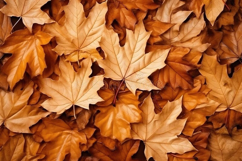 Dried Tree Leaves are Multicolored Filled Background. Texture Herbarium ...
