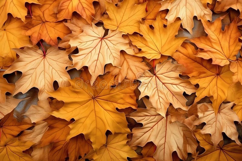 Dried Tree Leaves are Multicolored Filled Background. Texture Herbarium ...