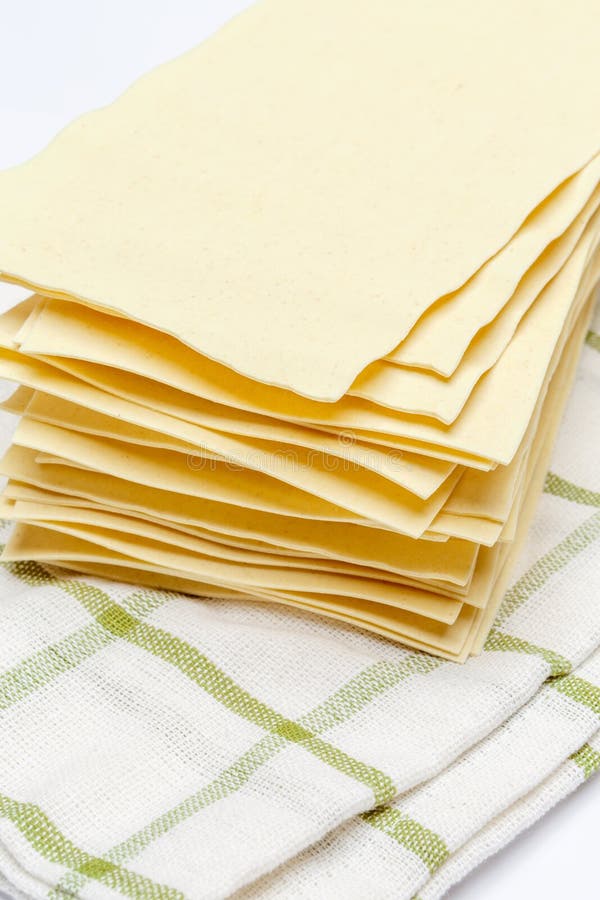 Dried Uncooked Lasagna Pasta Sheets Stock Image - Image of pasta ...