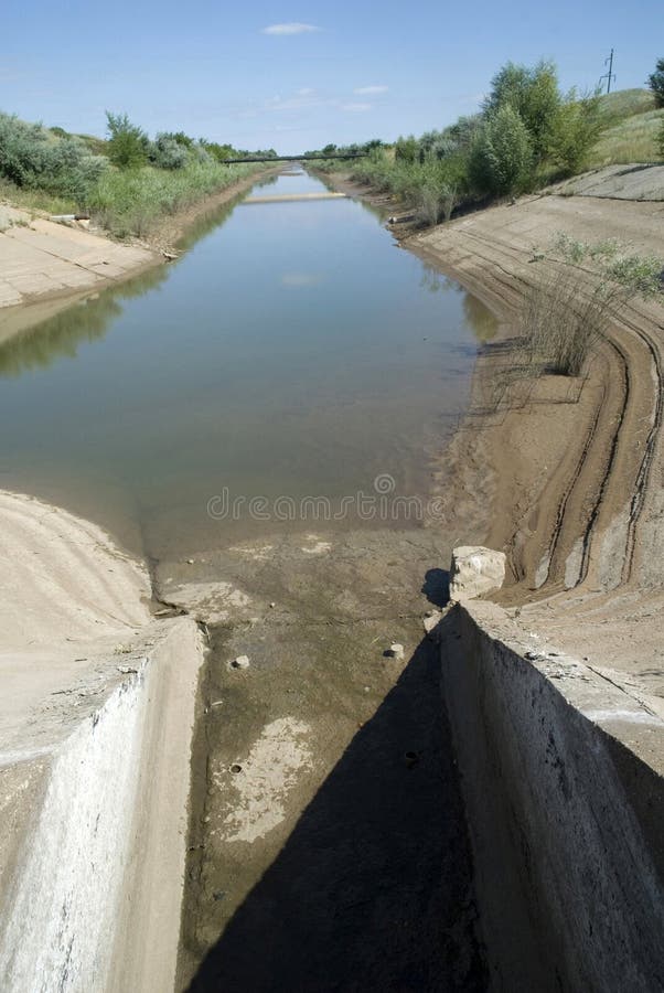 Dried up channel stock photo. Image of river, melioration - 12740264
