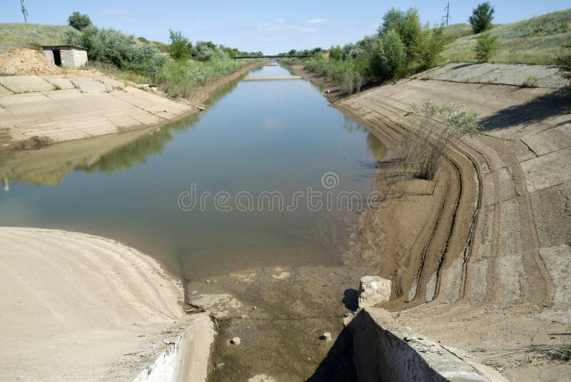 Dried up channel stock image. Image of irrigation, flood - 12740285