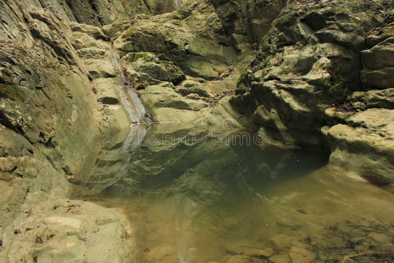 A Dried Out Waterfall in the Canyon De Los Perdidas. Nazca Desert, Ica ...