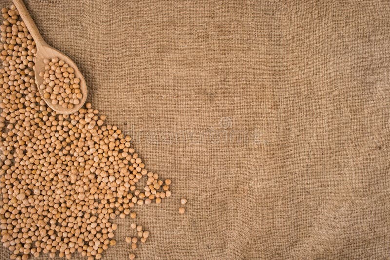 Dried White Chickpeas Ceci on Sack. Stock Photo - Image of falafel ...