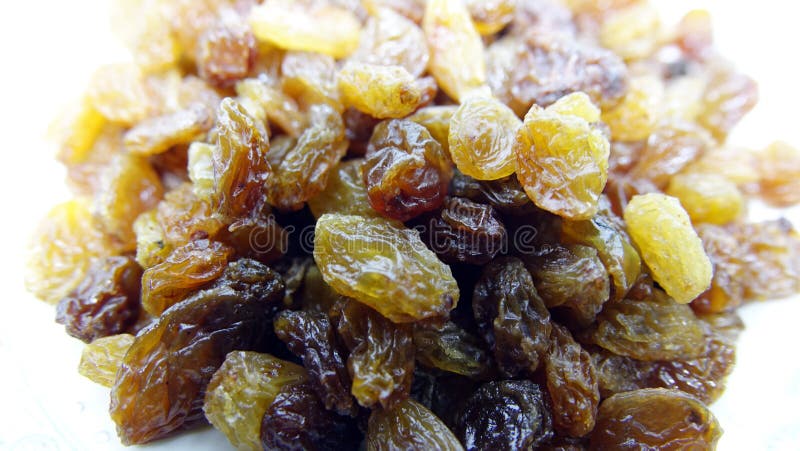 Dried White Grapes on White Background Stock Photo - Image of ...