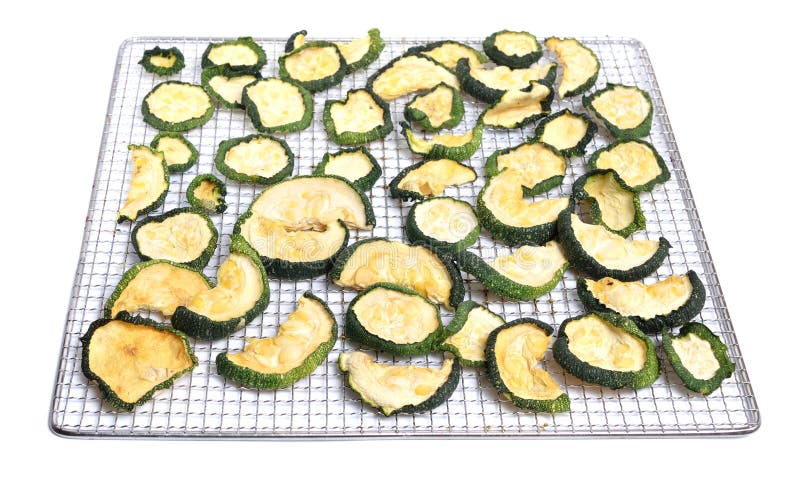 Dried Zucchini Slices Isolated on White Background Stock Image - Image ...