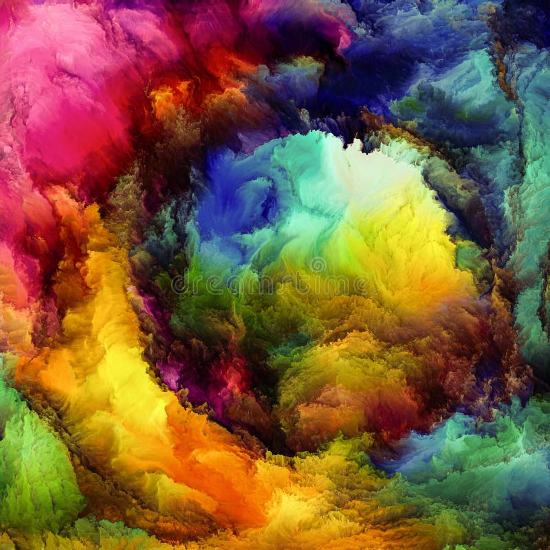 The Drift of Evolving Colors Stock Illustration - Illustration of drift ...