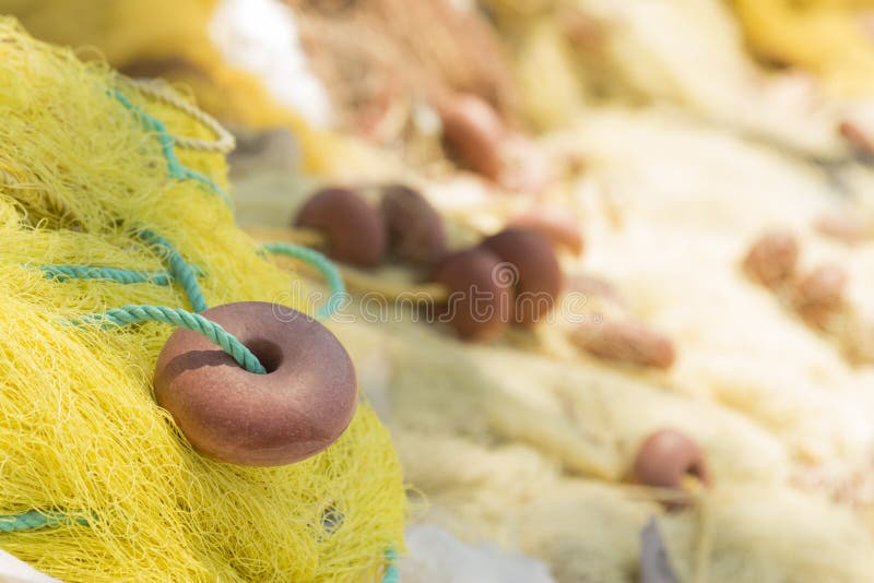 Drift net with floats stock photo. Image of tackle, nylon - 74561054