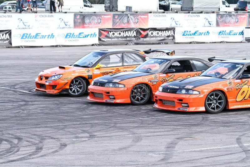 Drift show Orange team editorial image. Image of skyline - 21068990
