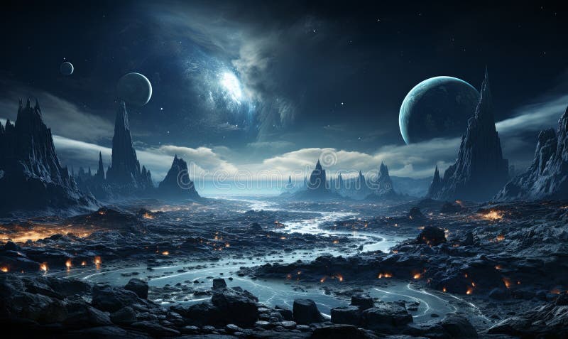 Drifting through the Boundless Expanse of Space Stock Image - Image of ...