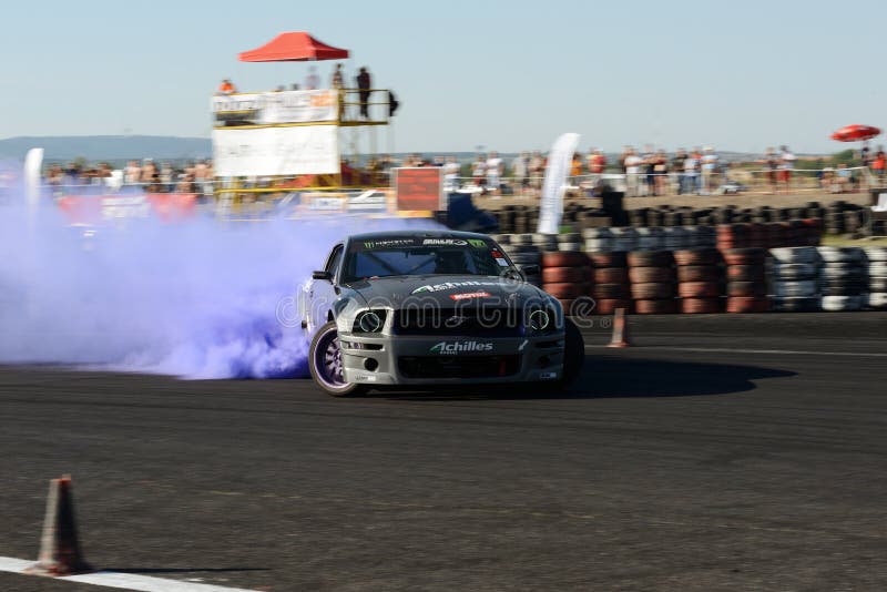 Drifting car editorial stock image. Image of event, burn - 49558374