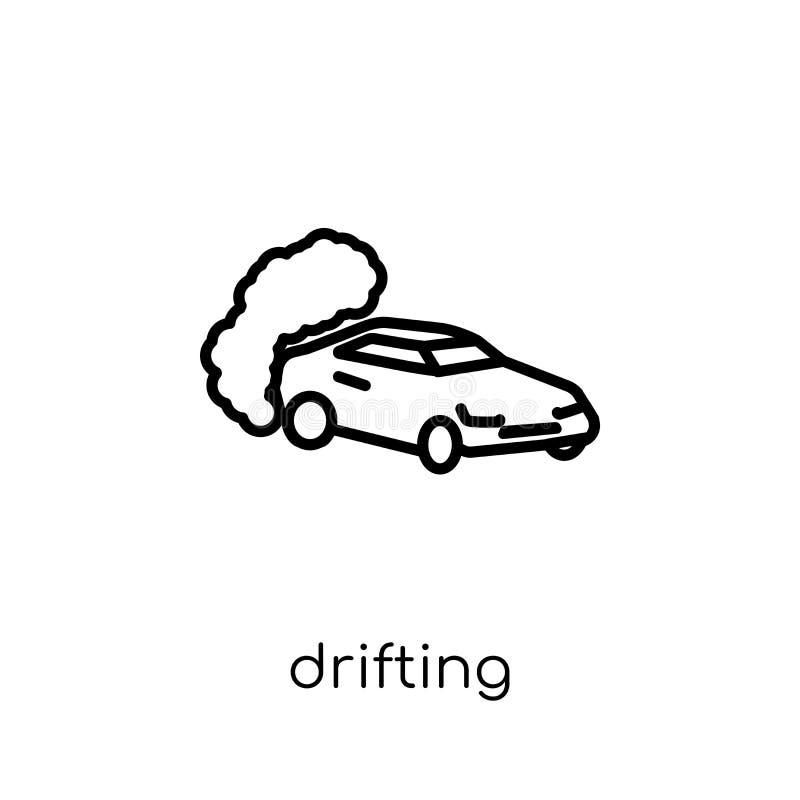Drifting Icon in Trendy Design Style. Drifting Icon Isolated on White ...
