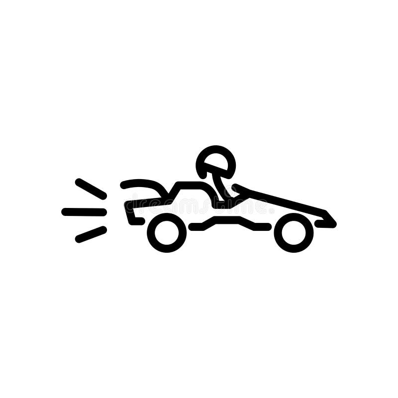 Drifting Linear Icon. Modern Outline Drifting Logo Concept on Wh Stock ...