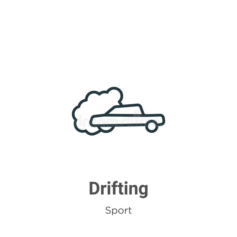 Drift Car Icon in Filled, Thin Line, Outline and Stroke Style. Vector ...