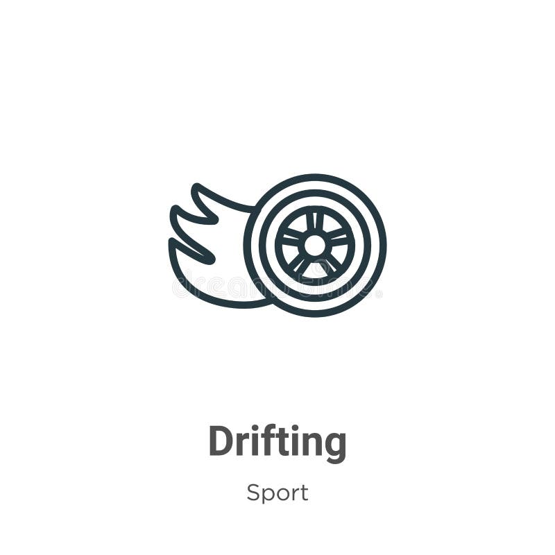 Black Drifting Isolated Vector Icon. Simple Element Illustration from ...
