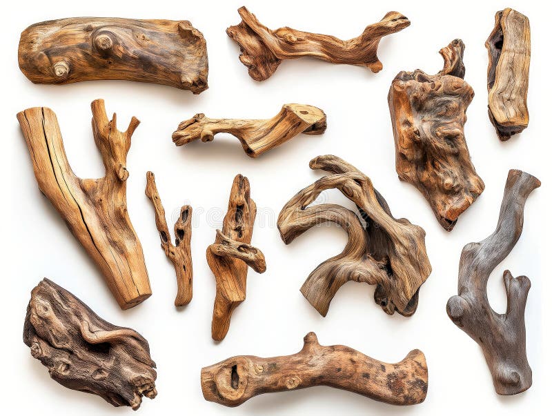Driftwood Collection on White Background Stock Photo - Image of organic ... Driftwood Collection on White Background Stock Photo - Image of organic ...