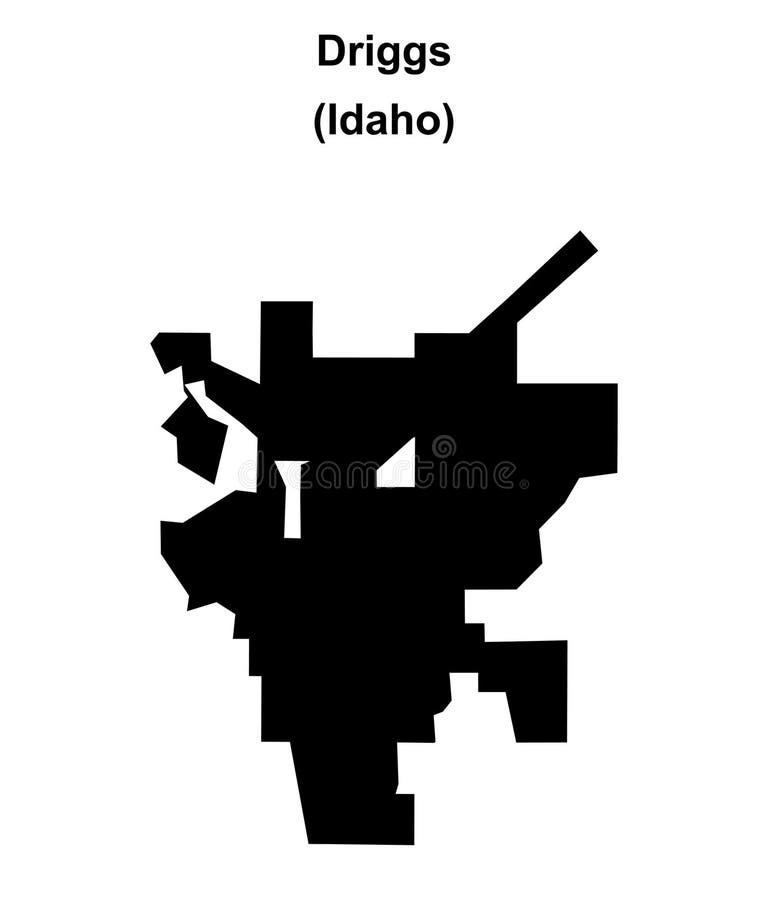 Driggs Outline Map Stock Illustrations – 6 Driggs Outline Map Stock ...