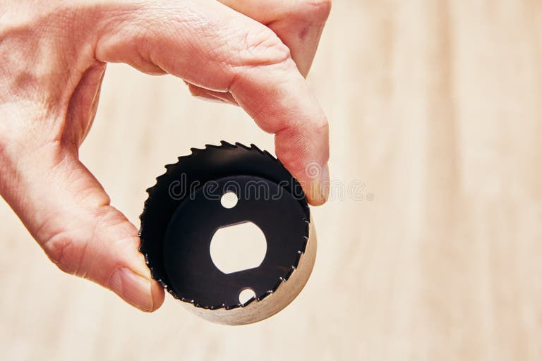 Drill Attachment with Round Cutting Blade Sharp Teeth and Mandrel is ...