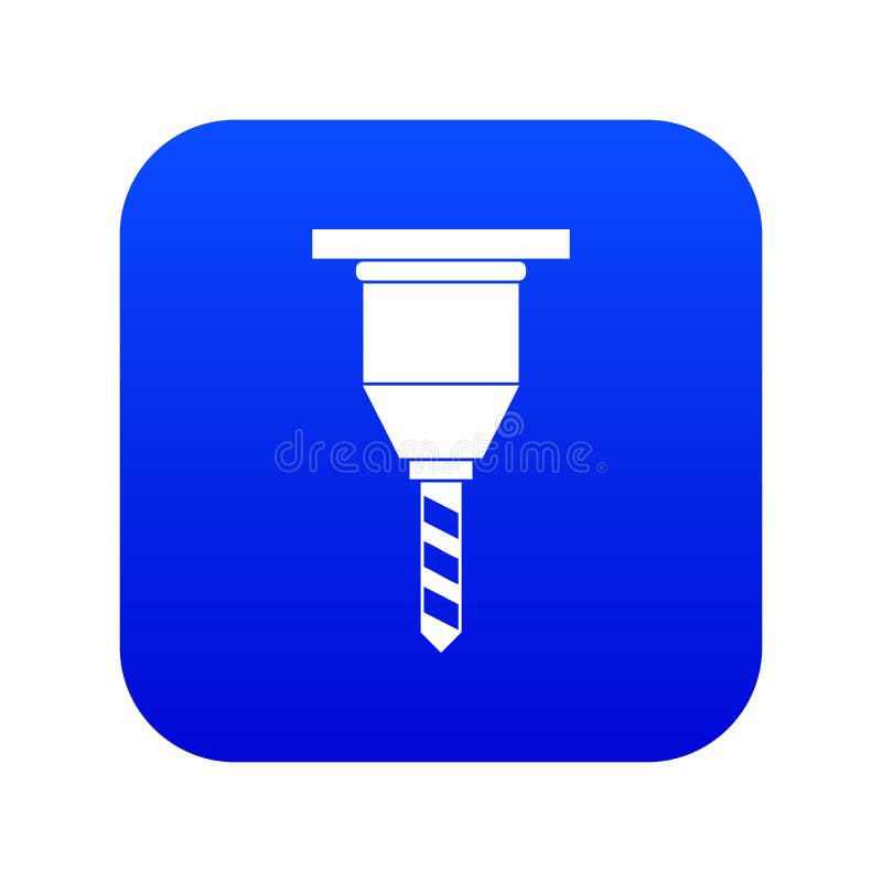 Drill Bit Icon Digital Blue Stock Vector - Illustration of deck, simple ...