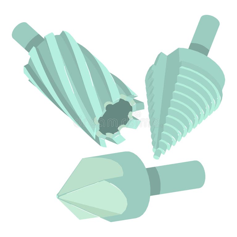 Drill Bit Icon, Isometric Style Stock Vector - Illustration of industry ...