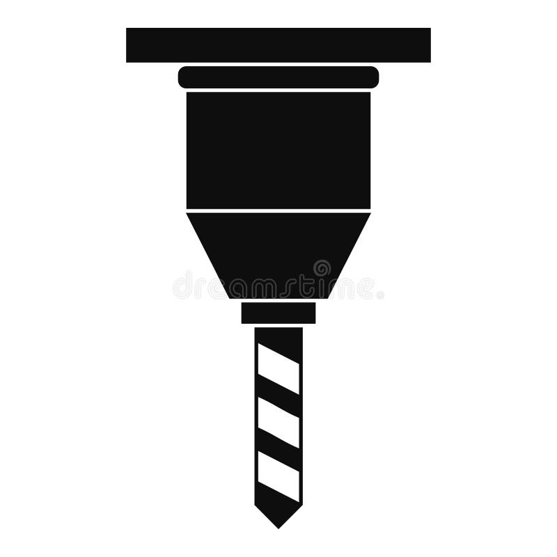 Drill Bit Icon, Simple Style Stock Vector - Illustration of carpenter ...