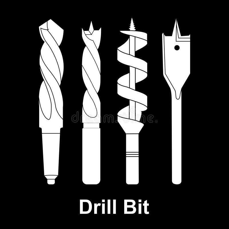 Drill bit icon stock vector. Illustration of silhouette - 306381906