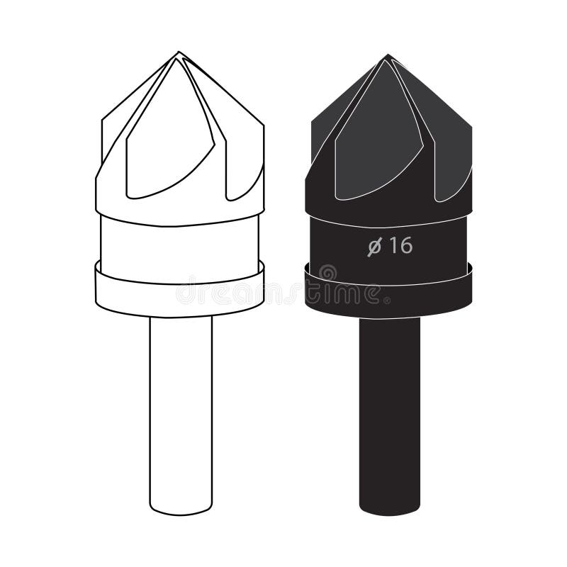 Drill bit icon stock vector. Illustration of pictogram - 306381919