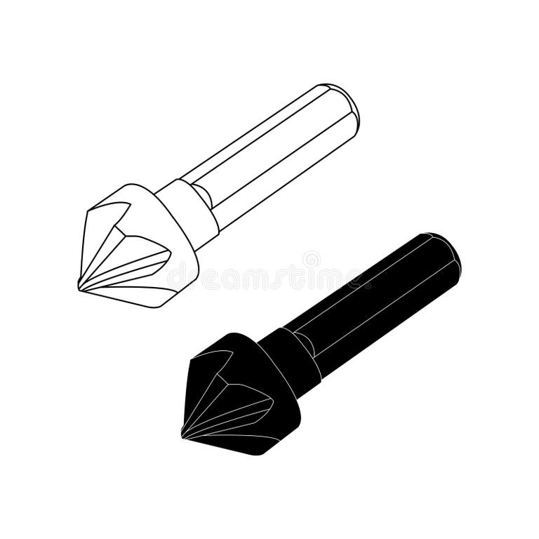 Drill bit icon stock vector. Illustration of pictogram - 306381934