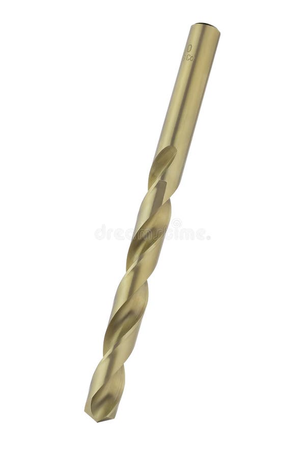 Drill Bit Metal Bronze/silver Color Stock Image - Image of spiral ...