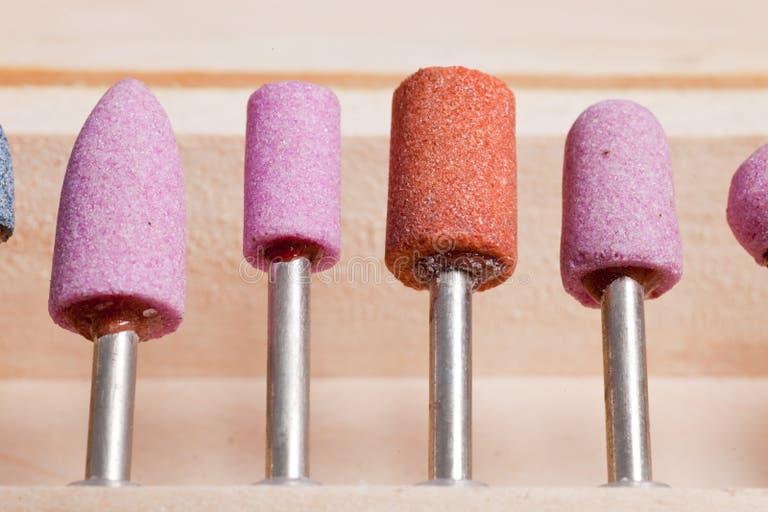 Drill Bits with Buffing Material Stock Photo - Image of hammer, brush ...