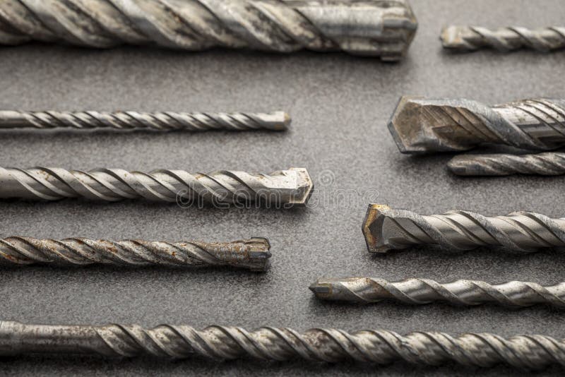 Drill Bits for Drilling Concrete Masonry or Stone Stock Photo - Image ...