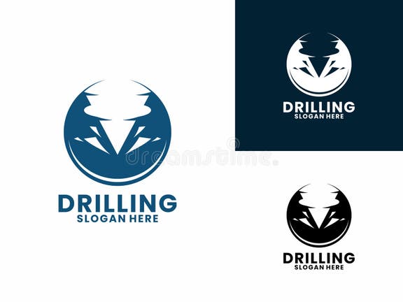 Drill Circle Logo Design Vector Template. Simple Drill Logo Design Icon ...