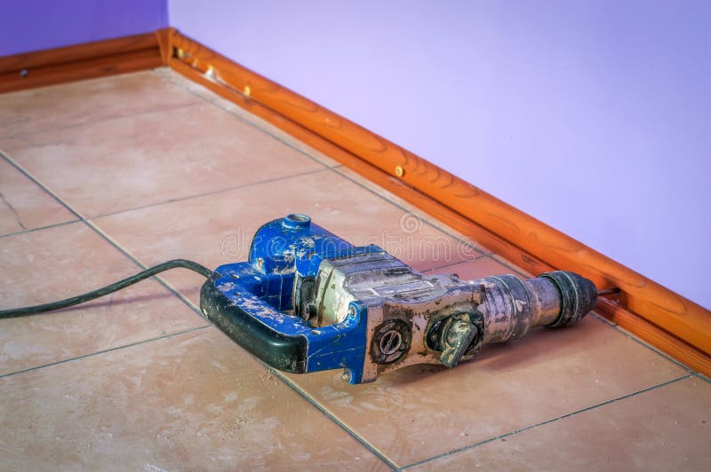 Drill, Construction Tools for Repair Stock Image - Image of flooring ...
