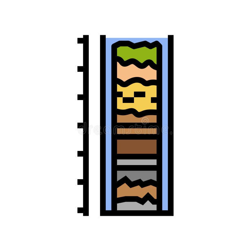 Drill Core Samples Color Icon Vector Illustration Stock Illustration ...