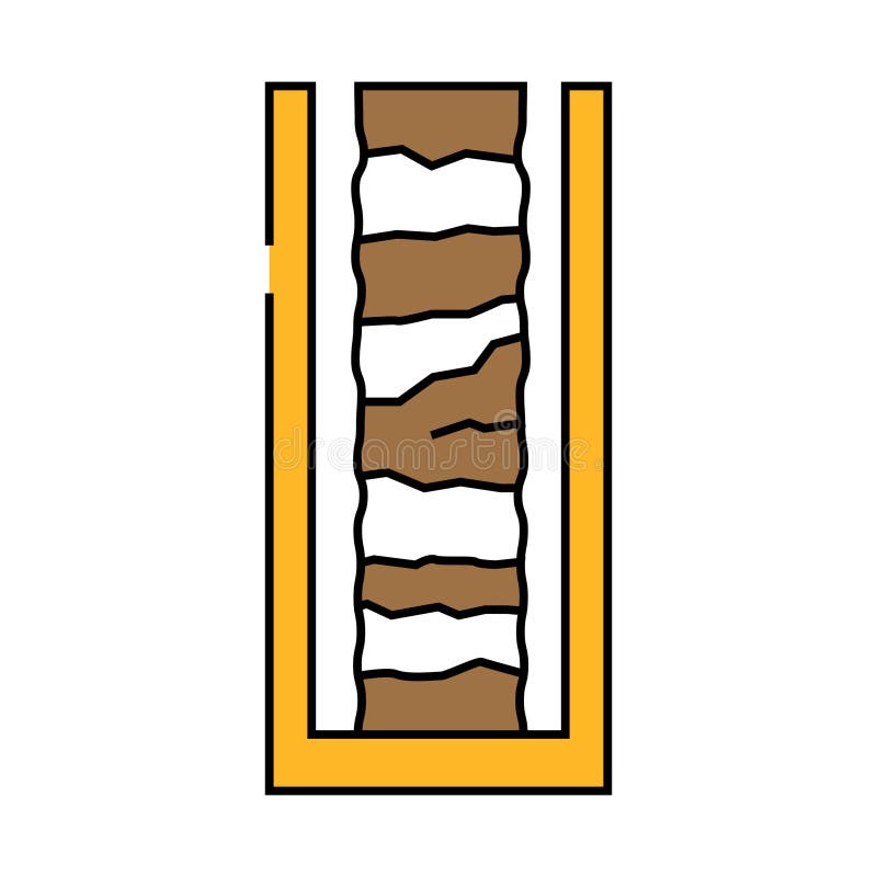Drill Core Samples Icon Color Illustration Stock Vector - Illustration ...