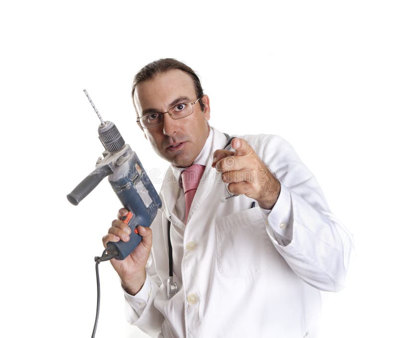 Mad Doctor Nerd stock image. Image of funny, coat, cute - 9229281