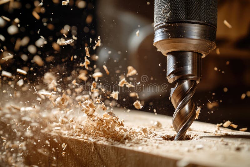 Drill drilling wood stock photo. Image of carpentry - 376246290
