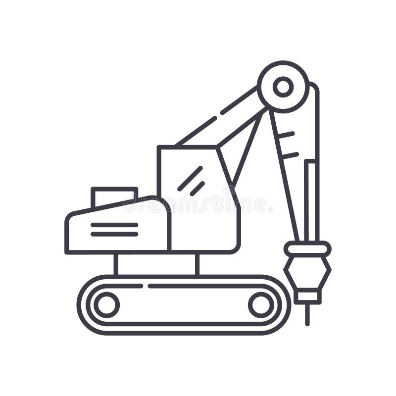 Wheel Loader Icon, Linear Isolated Illustration, Thin Line Vector, Web ...