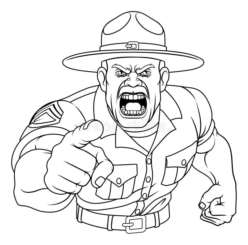 Cartoon Army Soldier Outline Stock Illustrations – 1,213 Cartoon Army ...
