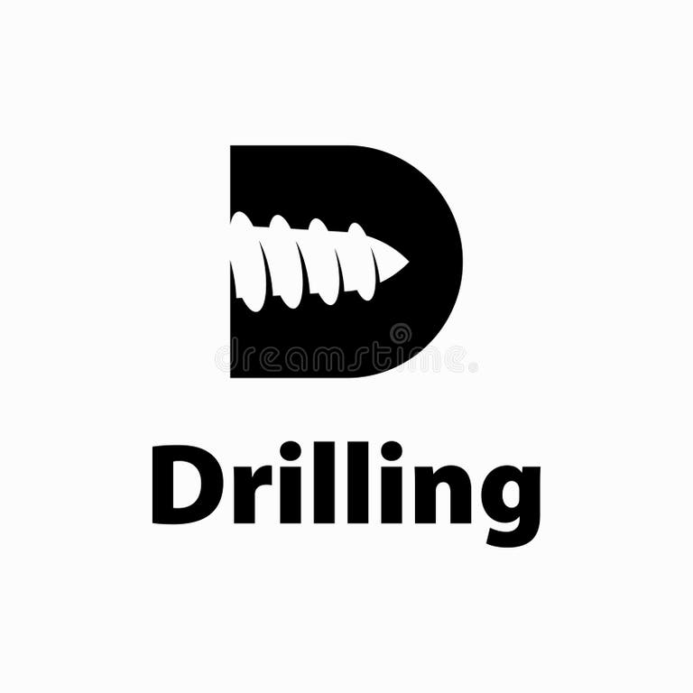 Drill Logo Sign Vector Template Stock Vector - Illustration of concept ...