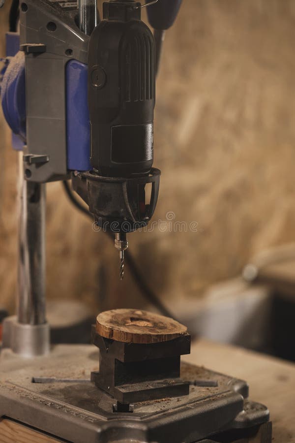 Details of Drill Machine in the Workshop Stock Image - Image of craft ...