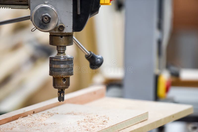 Drill Machine for Drilling Wood in a Carpentry Workshop Stock Image - Image of carpentry, copy ...
