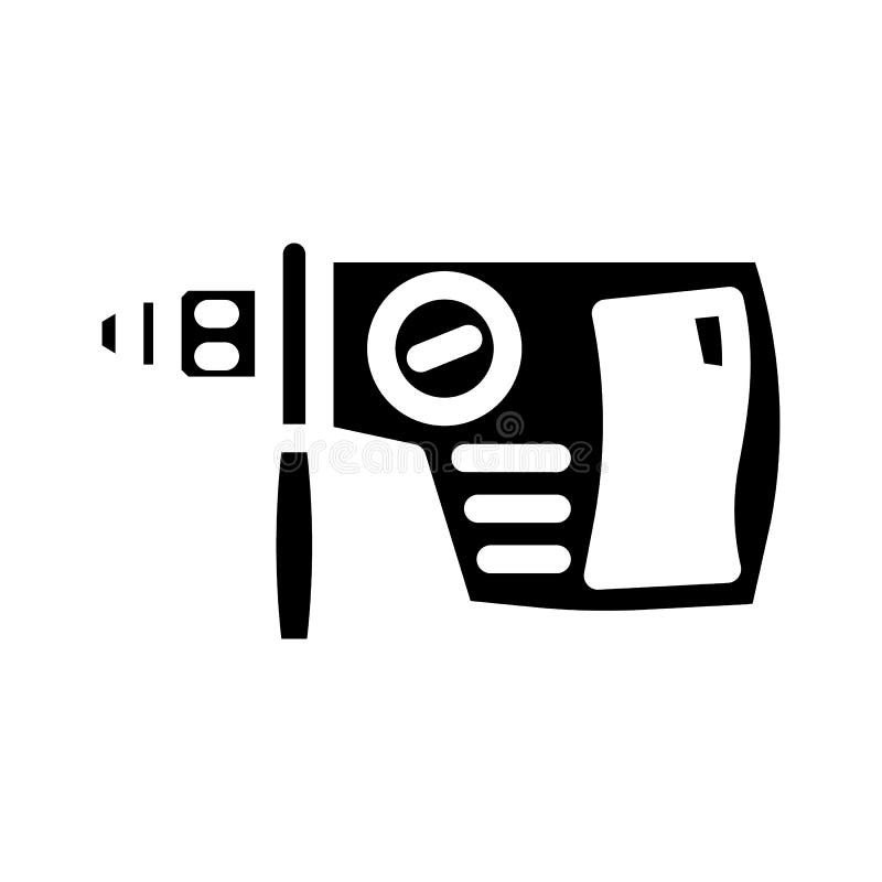 Drill Machine Glyph Icon Vector Illustration Stock Illustration ...