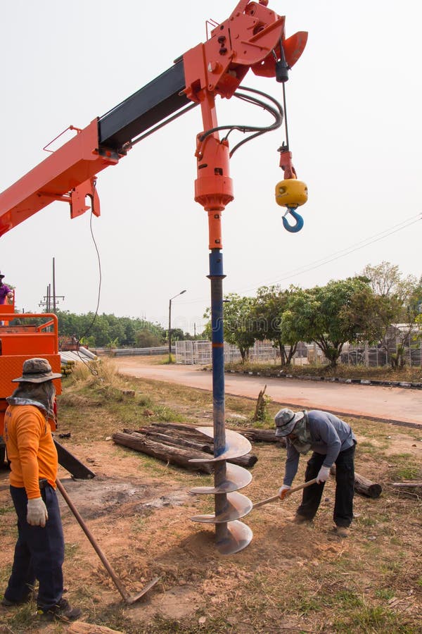 Drill is digging a hole stock image. Image of boom, digging - 41167465