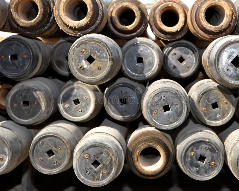 Drill Pipe stock image. Image of silver, drill, three - 5898863