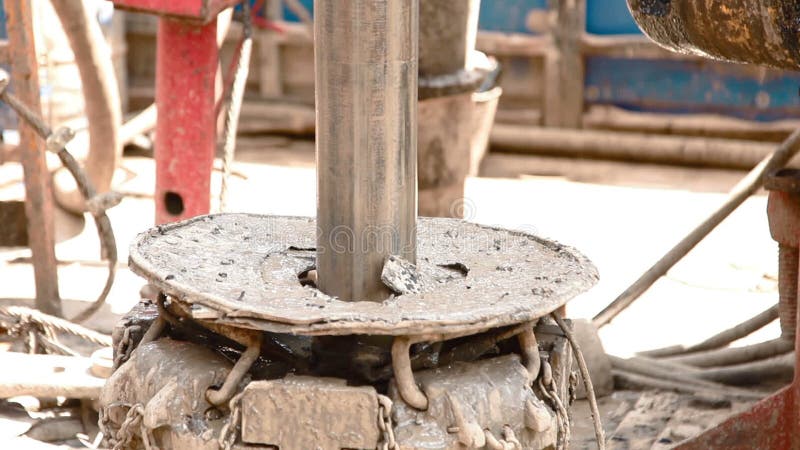 Drill Pipe Rotating in the Rotary Table Drilling Stock Video - Video of ...