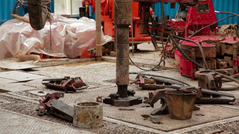 Drill Pipe Rotating in the Rotary Table Drilling Stock Footage - Video ...