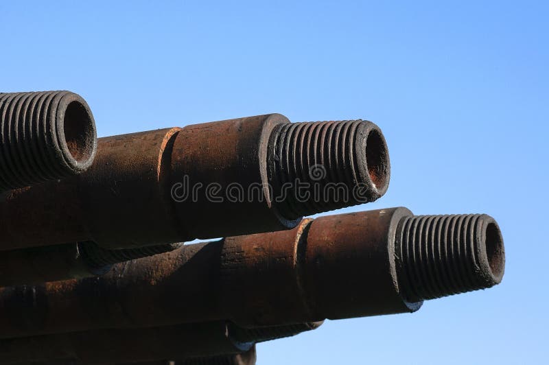 Drill Pipe And Slip In The Rotary Table Stock Image - Image of machine ...