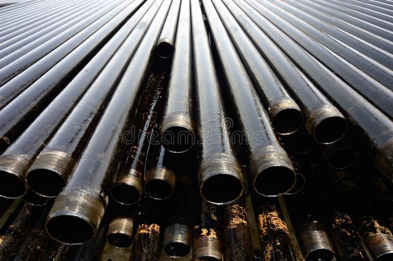Drill Pipe and Slip in the Rotary Table Stock Image - Image of rotate ...