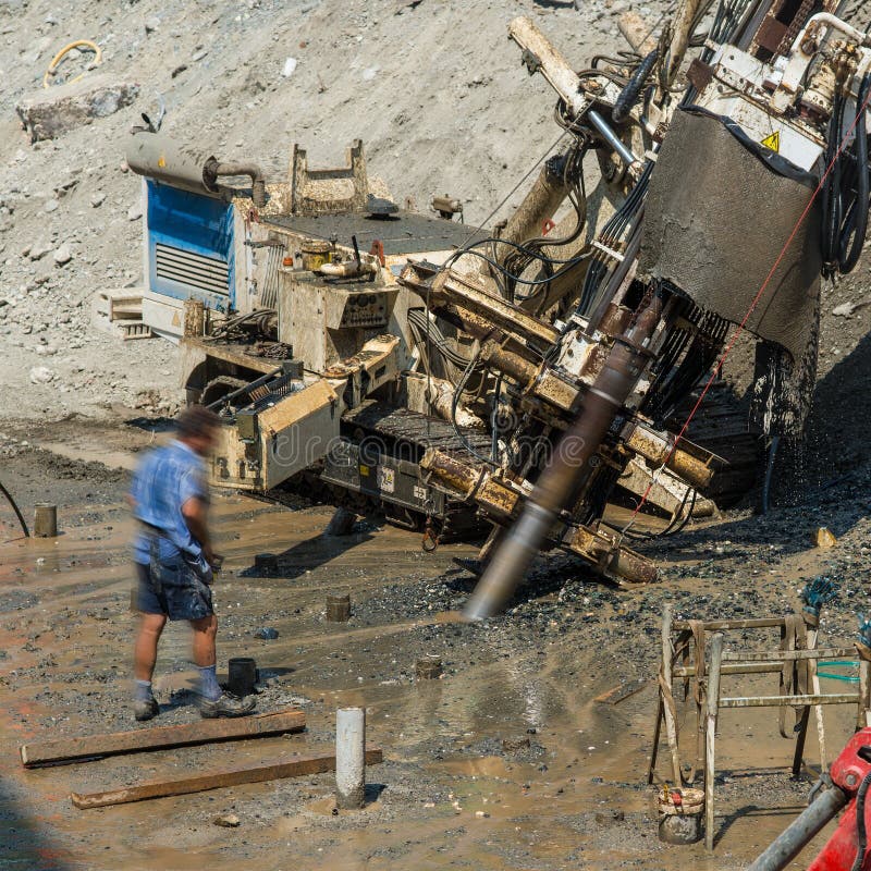 Drill rig stock photo. Image of attention, excavation - 33392454