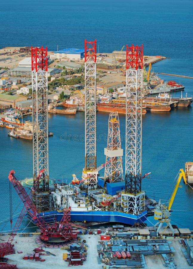 Drill Rig Refit stock image. Image of baku, containers - 44568909